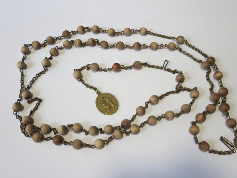 LARGE CATHOLIC ROSARY~ Waist Rosary~ Nun Belt Rosary~ Saint Medal ...