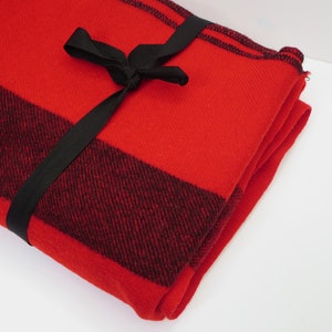 WOOL BLANKET THROW~ Red Bedding~ Pure Wool Cover~ Bedpread~ Wool Throw ...