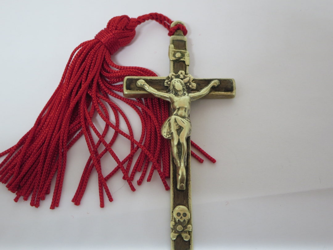 RELIGIOUS PECTORAL CROSS~ Crucifix Pendant~ Corpus Christi~ Antique ...