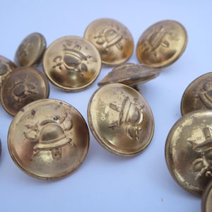 MILITARY BUTTON SET, Antique Collectible, Costume Uniform, Sewing ...