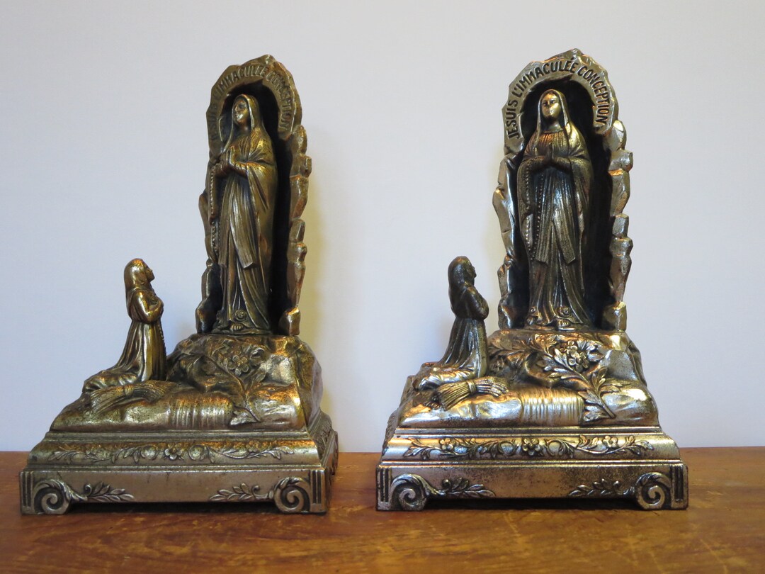 METAL RELIGIOUS STATUE~ Immaculate Conception~ Icon~ Collectible ...