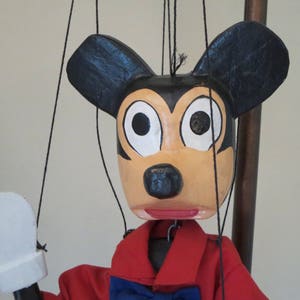VINTAGE DISNEY PUPPET~ Wire Puppet~ Mickey Mouse~ Wooden Toy~ Walt ...