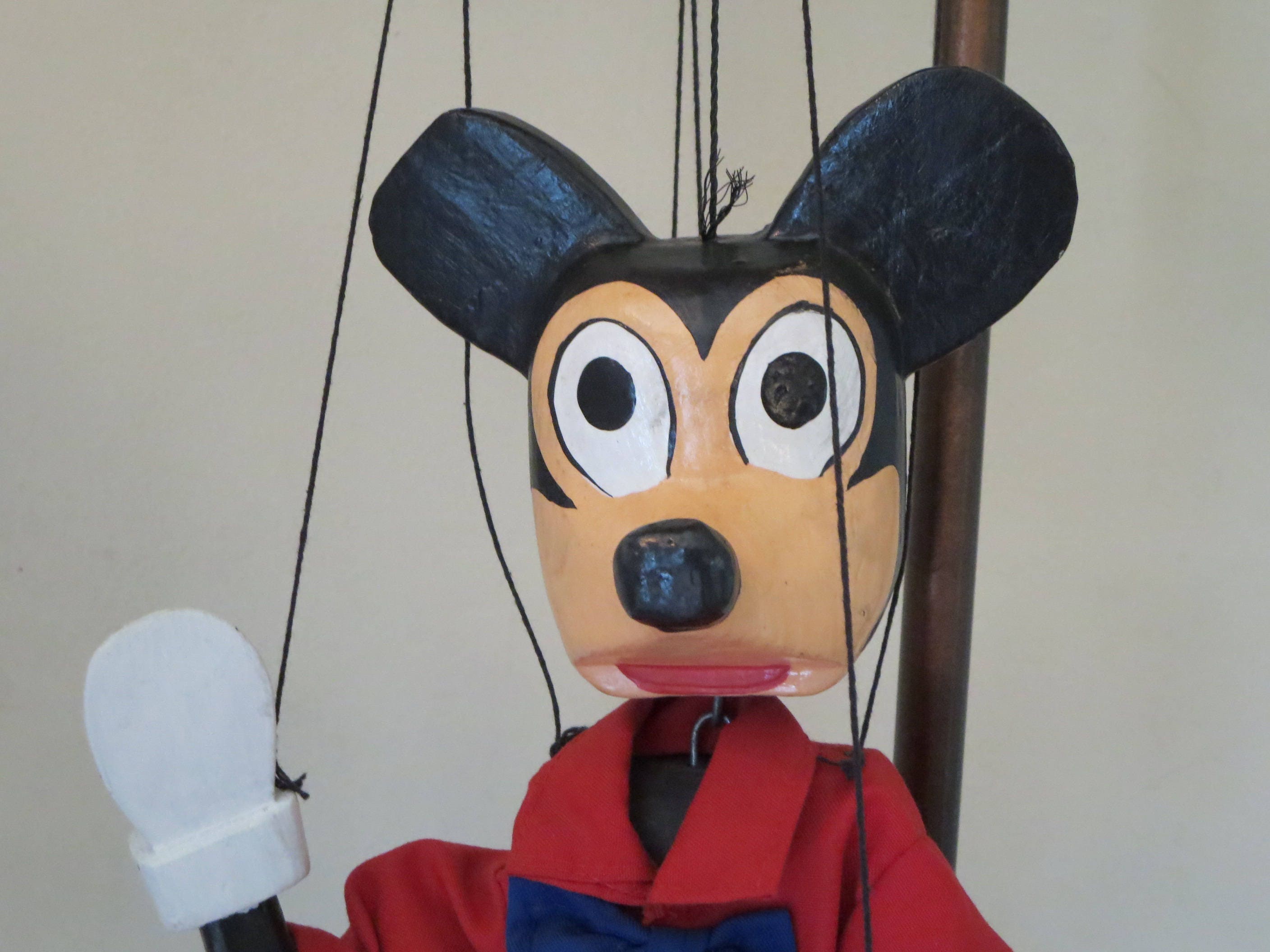 VINTAGE WOODEN TOY Wire puppet Walt Disney Mickey mouse | Etsy