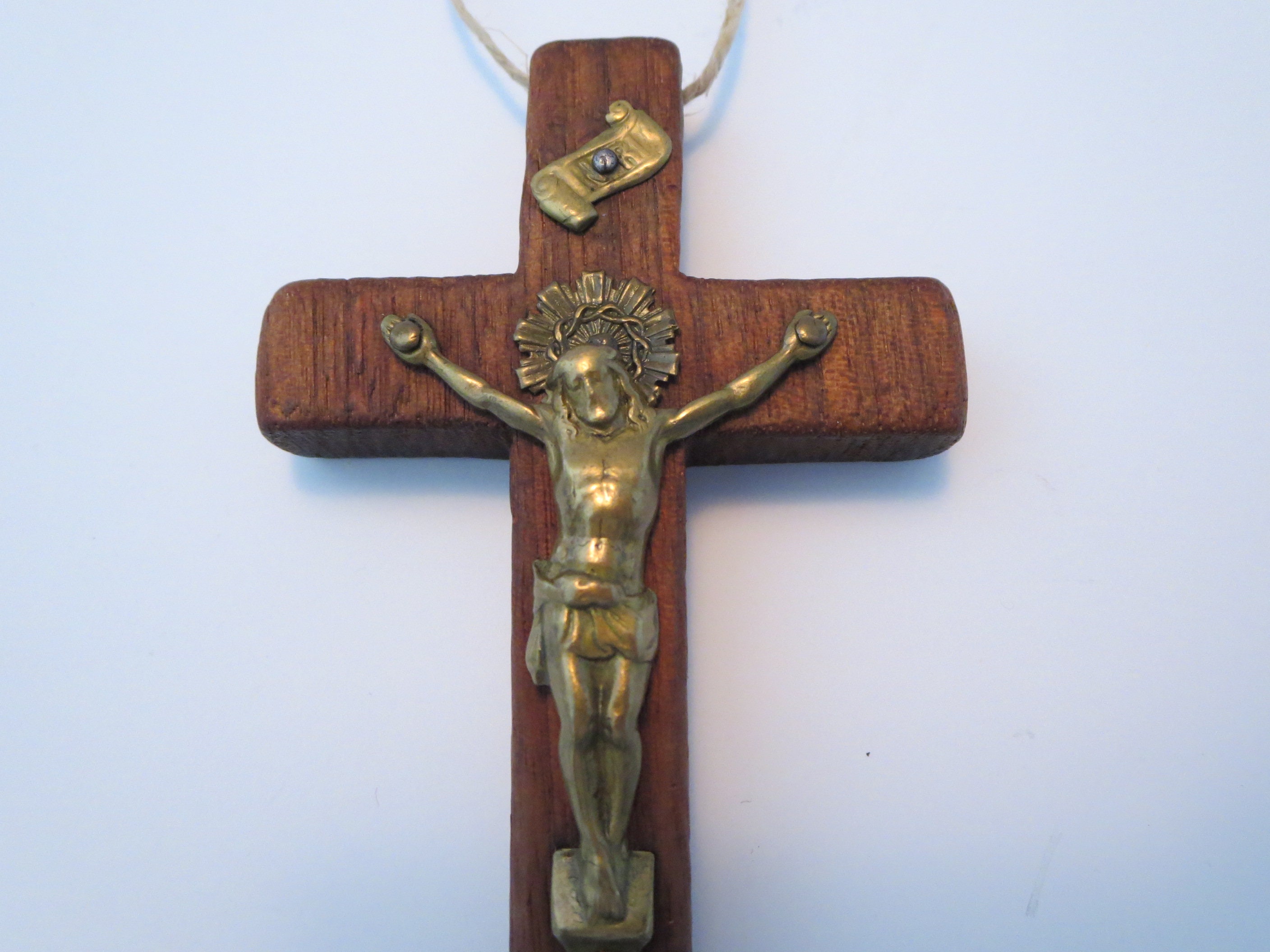RELIGIOUS PECTORAL CROSS~ Crucifix Pendant~ Corpus Christi~ Antique ...