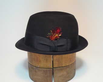 Camel Brown Whippet Style Vintage 50s Stetson Fedora Hat 3X Camel Brown Whippet Style Vintage 50s Stetson Fedora Hat 3X