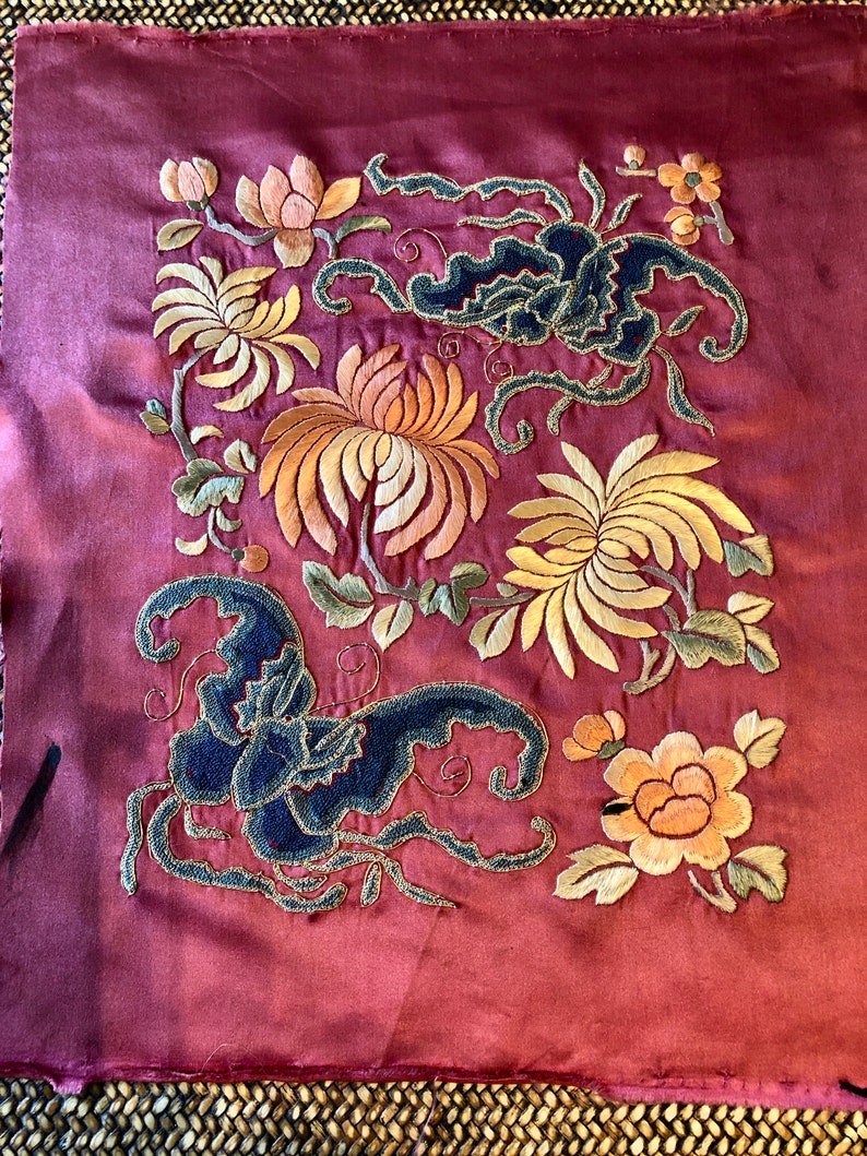 Antique Chinese Hand Embroidery - Etsy