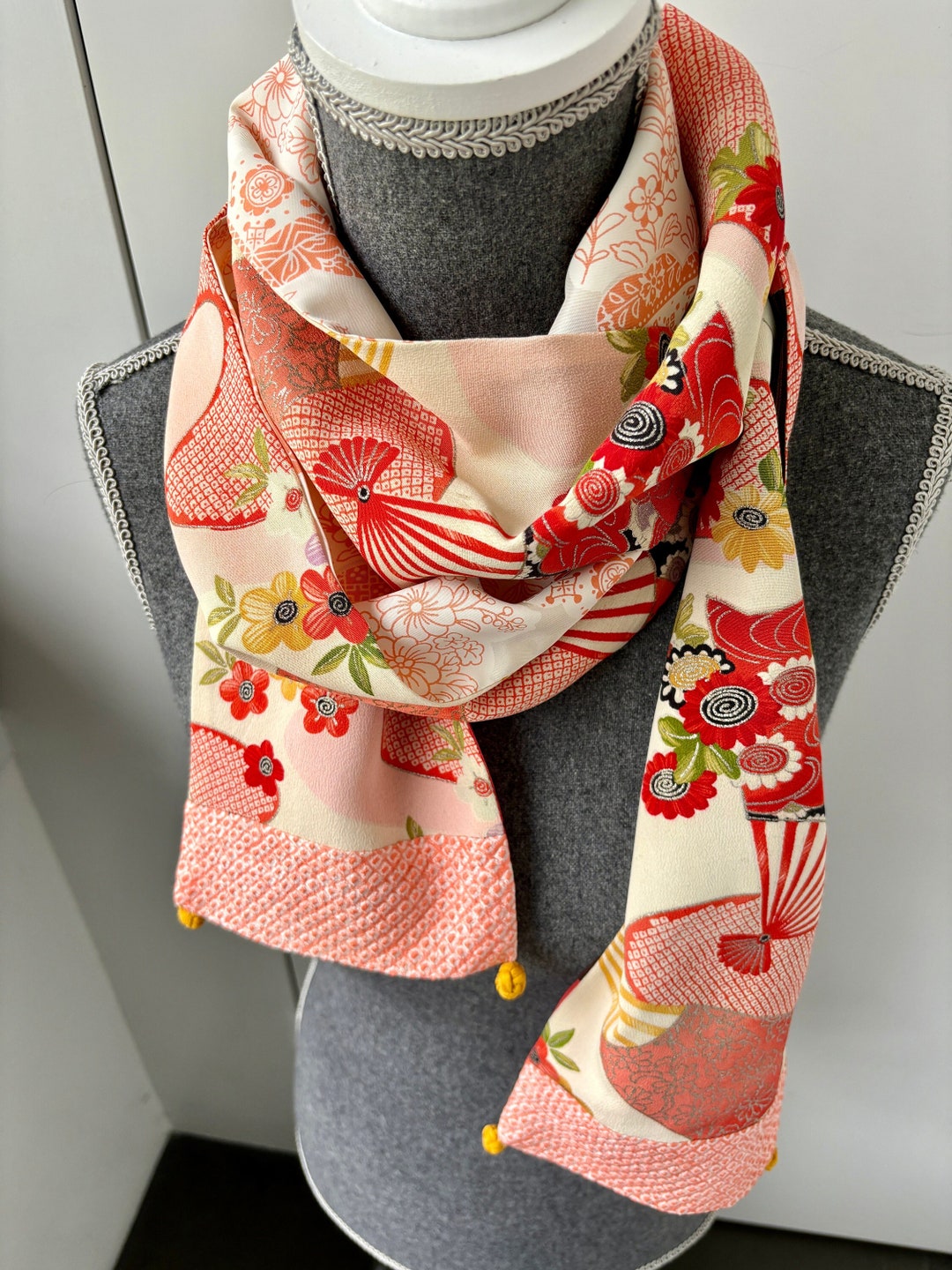 Japanese Kimono Scarf - Etsy