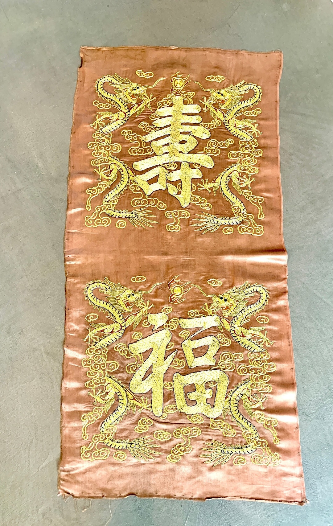 Chinese Gold-thread Dragon Embroidery - Etsy