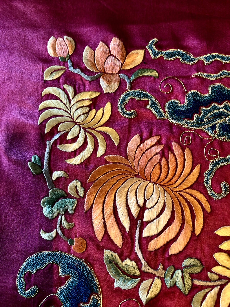 Antique Chinese Hand Embroidery - Etsy
