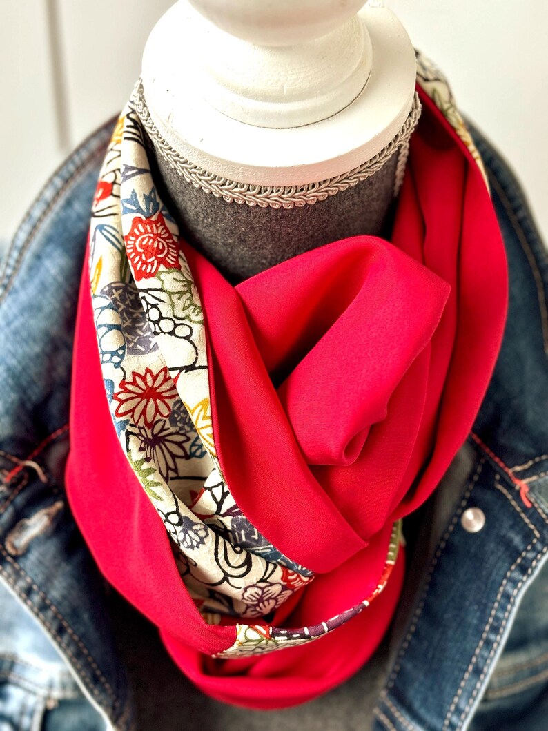 Japanese Vintage Kimono Scarf - Etsy