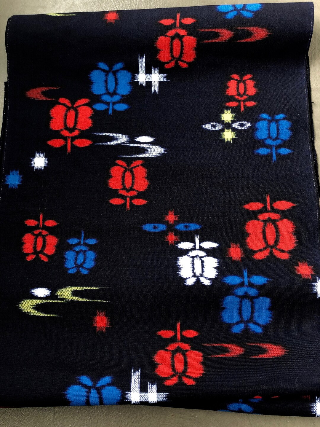 Vintage Japanese Kasuri Kimono Fabric - Etsy