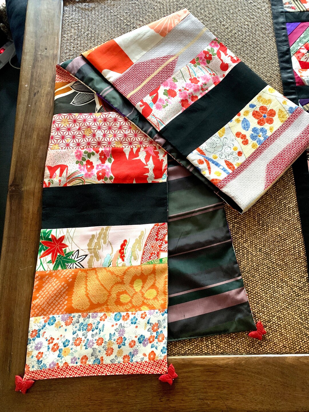 Japanese Kimono Patchwork Runner - Etsy