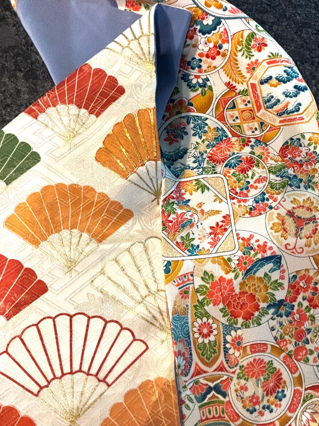 Japanese Silk Vintage Kimono Scarf - Etsy