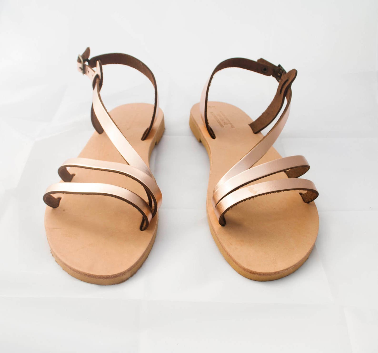Bronze Greek Sandals With Ankle Strap, Handmade to Order and Available ...