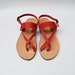 Light Red Women Sandals Made With 100% Genuine Leather - Etsy