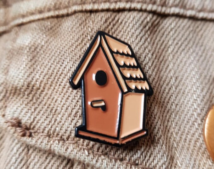 Birdhouse Enamel Pin Lapel Pin Badge Bird Nesting House Box Lapel Badge ...