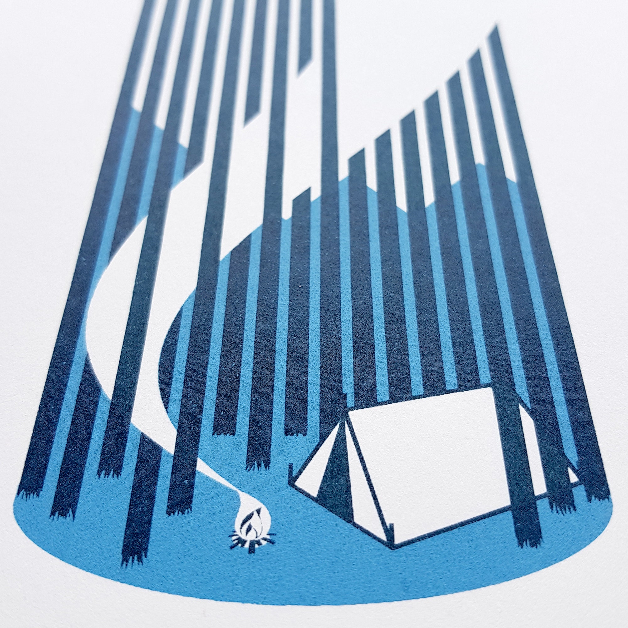Tent Camping Adventure Mini Screen Print Poster by Or8 Design - Etsy UK