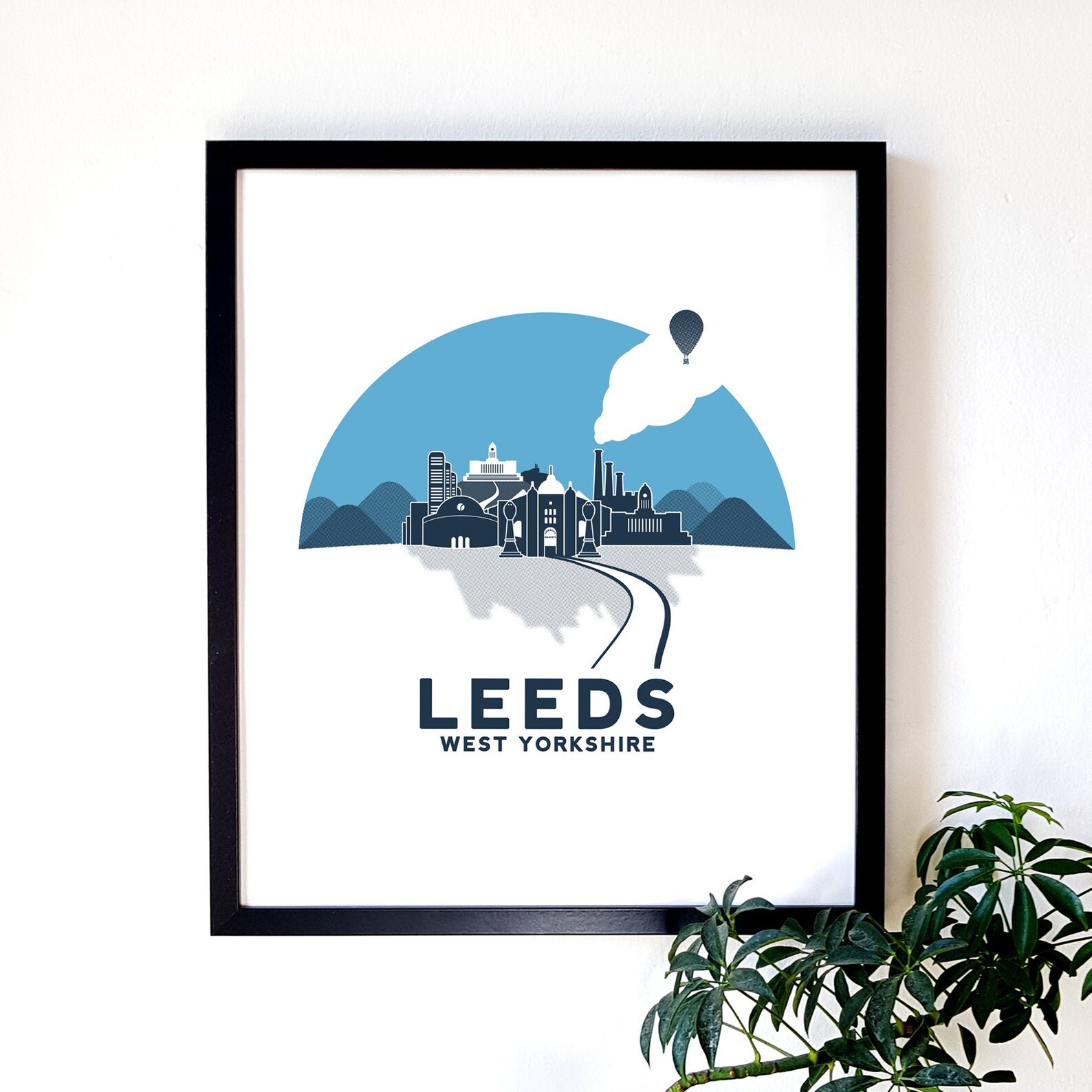 Leeds Print City Art Yorkshire Screen Print Poster by OR8 | Etsy