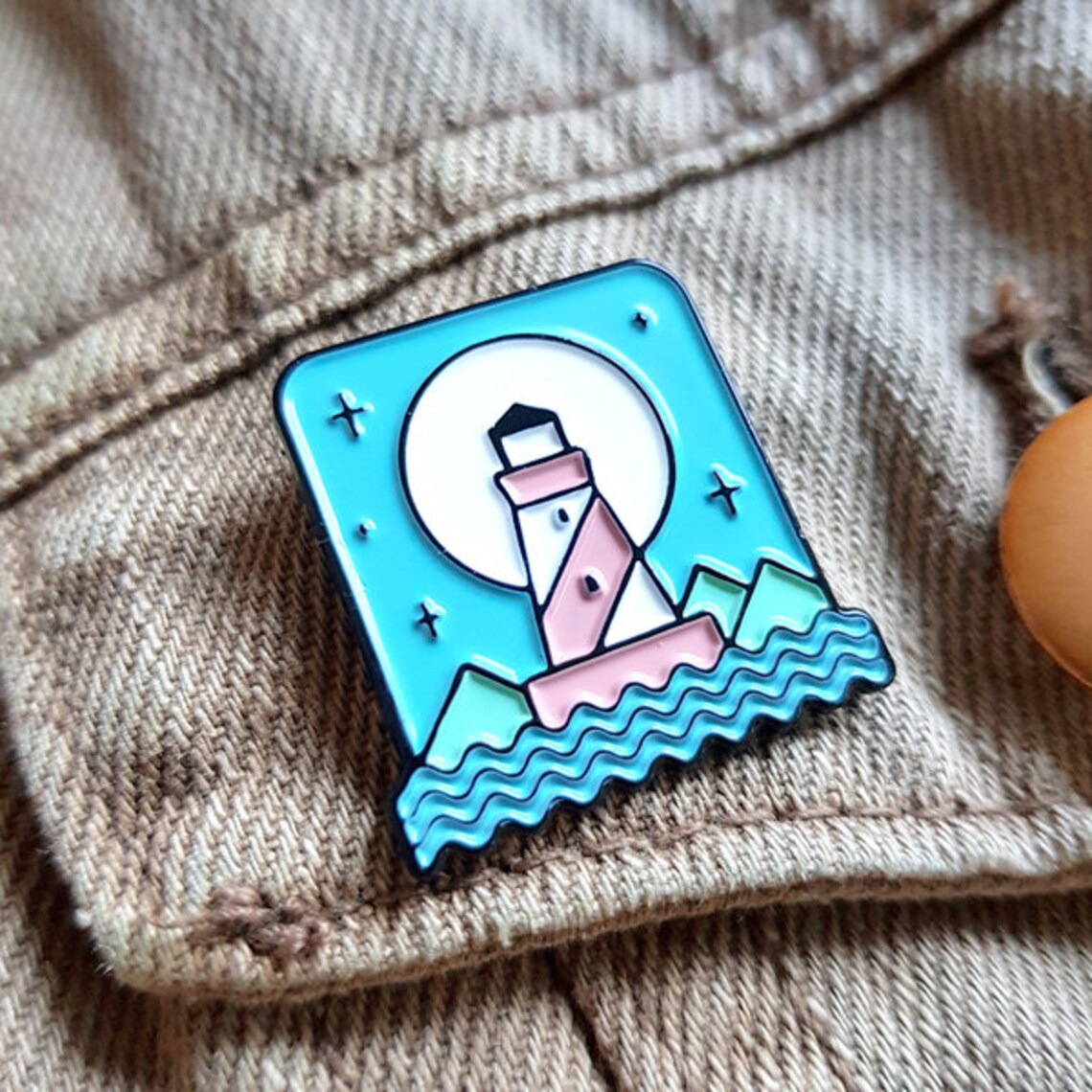 Lighthouse Enamel Pin Lapel Pin Badge Seaside Adventure Pin by | Etsy