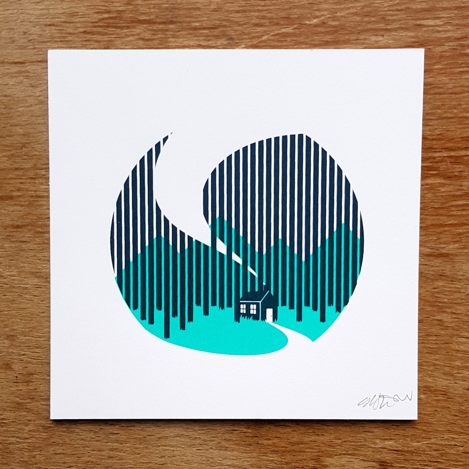 Cabin Cottage Adventure Mini Screen Print Poster by Or8 Design - Etsy