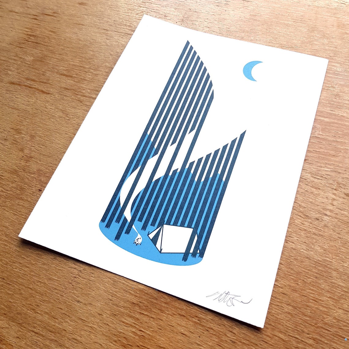 Tent Camping Adventure Mini Screen Print Poster by Or8 Design - Etsy UK