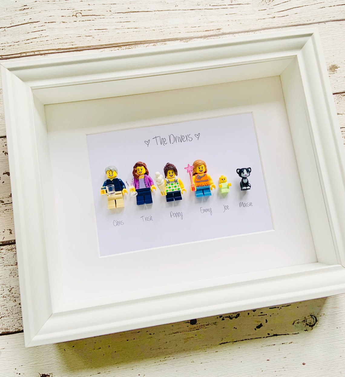 Personalised LEGO® Family Minifigure Frame Picture | Etsy