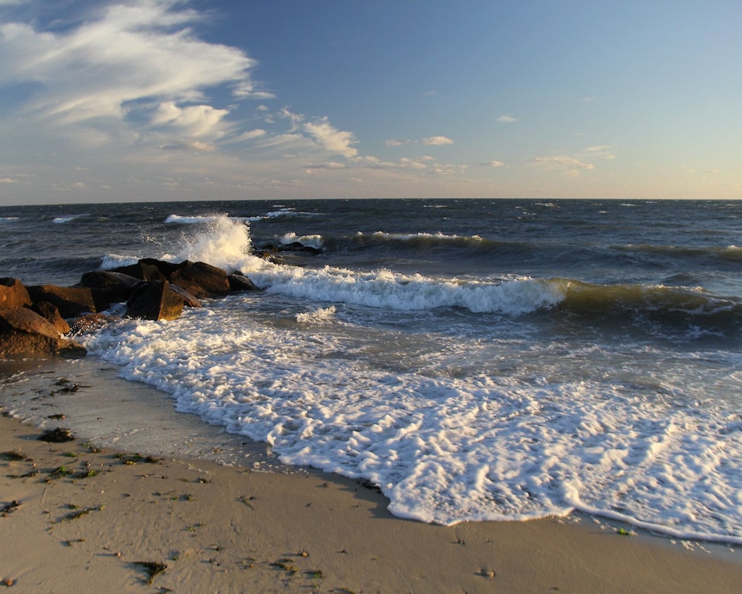 Beach Photography Chatham Cape Cod Crashing Wave Jetty Photograph Lower ...