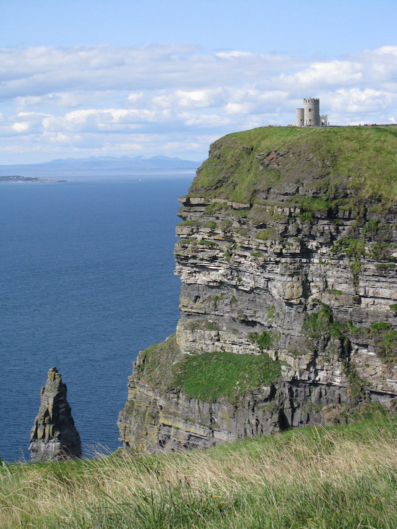 Ireland Cliffs Of Moher Castle Photography Obriens Tower Photograph Rustic Irish Seascape Wall