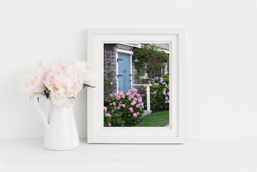 Cape Cottage Photography Hydrangeas Coastal Summer Beach Wall Art ...