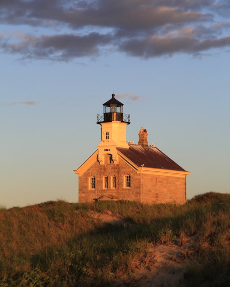 North Light Block Island Photography Rhode Island Lighthouse - Etsy