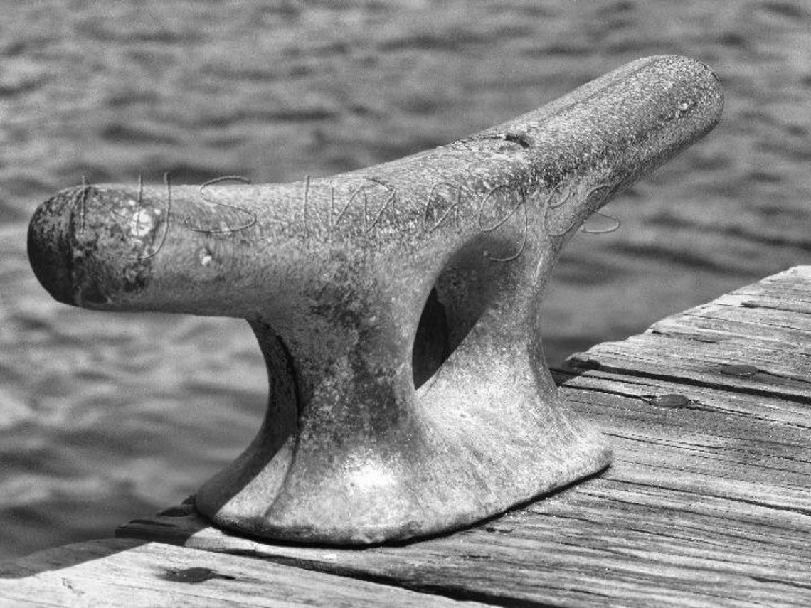 Cleat Photography Boat Nautical Coastal Photograph Wooden Dock | Etsy