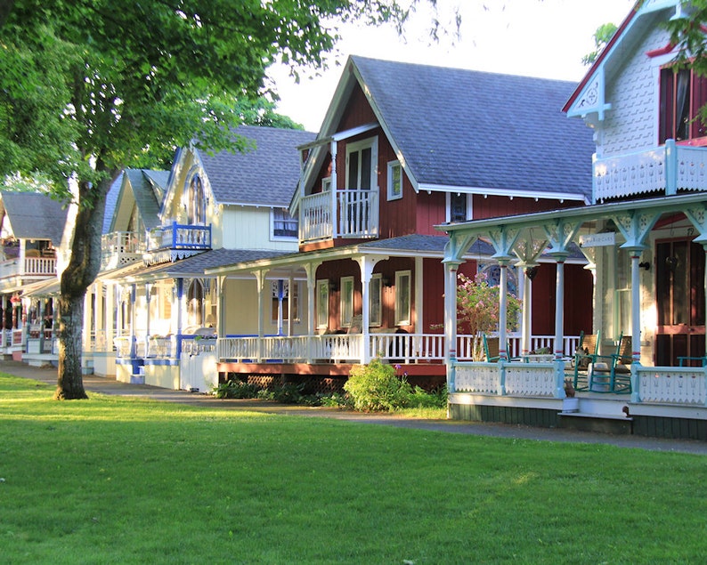 Oak Bluffs Gingerbread Houses Photography Martha's Vineyard Painted ...