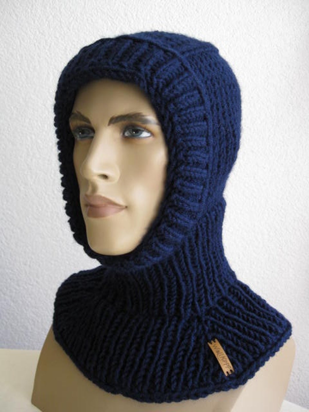 Scarf Hat Cap Ski Mask Slip, Unisex Navy Blue - Etsy