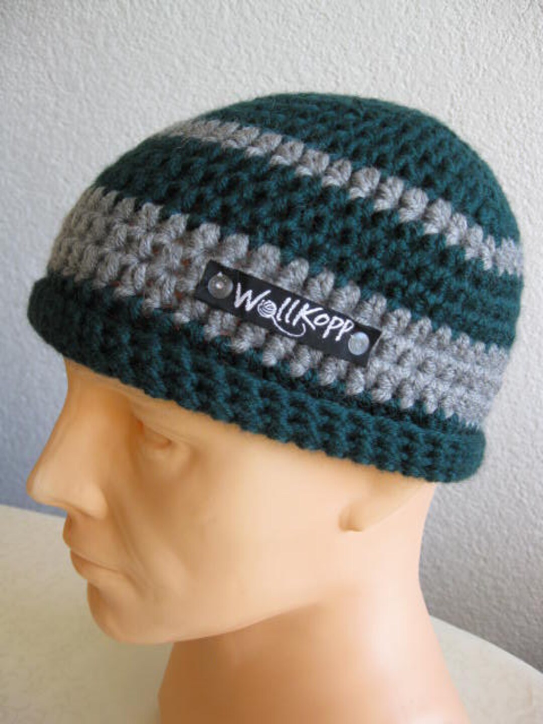 Rolled Edge Cap Men With Reflector-yarn - Etsy