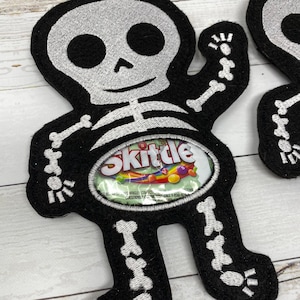Skeleton Treat Bag, Mr Bones Treat Bag, Skeleton Candy Holder, Party ...