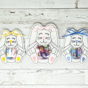 Floppy Ear Bunny Easter Treat Bag, Personalized Treat Bag, Easter Candy ...