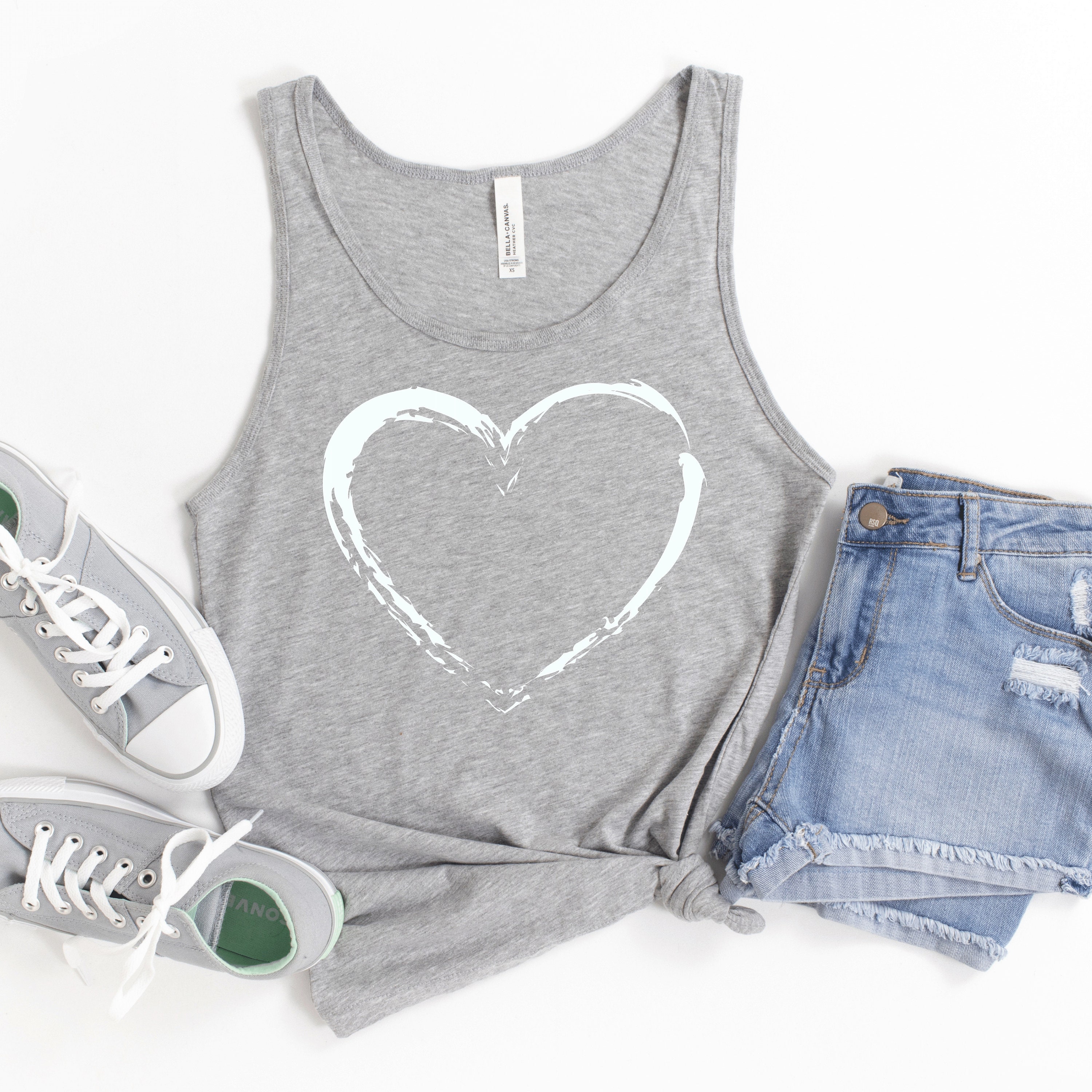 Heart Muscle Tank, Brushed Heart Tank, Workout Tank, Fitness Tank ...