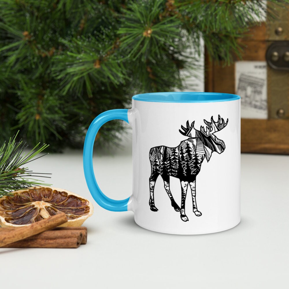 Moose Mug, Animal Mug, Moose Gift, Wildlife, Camping, Coffee Mug ...
