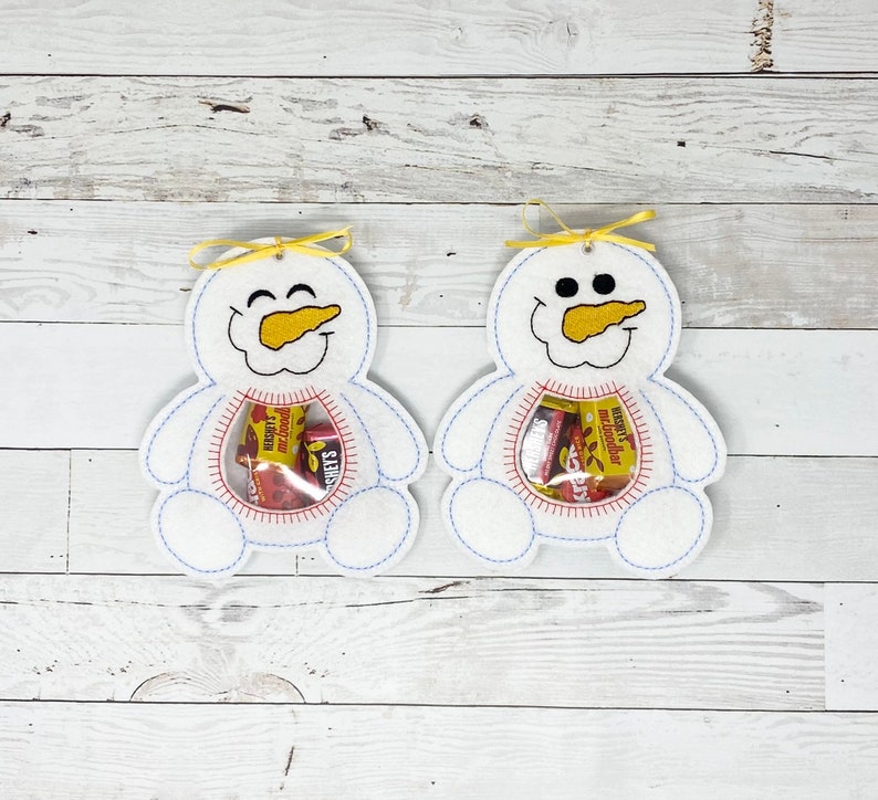 Snowman Treat Bag, Snowlady Treat Bag, Snowman Candy Holder, Party ...
