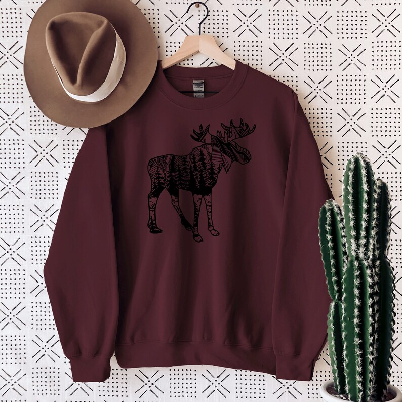 Moose Sweatshirt Moose Lover Gift Wildlife Tshirt Nature - Etsy
