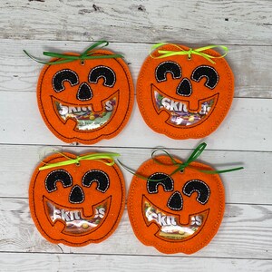 Jack-o-lantern Treat Bag, Pumpkin Treat Bag, Hall Candy Holder, Party ...