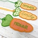Embroidered Fabric Carrot Name Tag Personalized Bag Tag Easter Basket ...