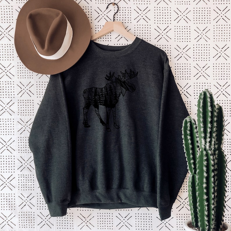 Moose Sweatshirt Moose Lover Gift Wildlife Tshirt Nature - Etsy