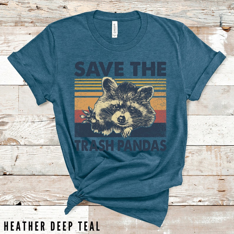 Save the Trash Pandas Shirt, Raccoon Shirt, Funny Graphic Tee, Cute ...