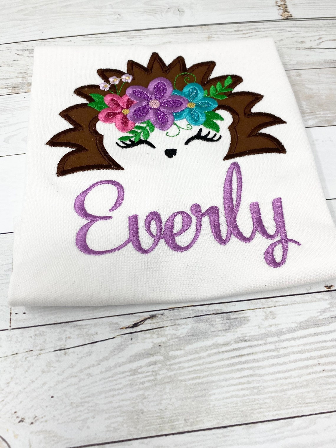 Little Hedgehog Name Shirt Girls Hedgehog Name Shirt - Etsy