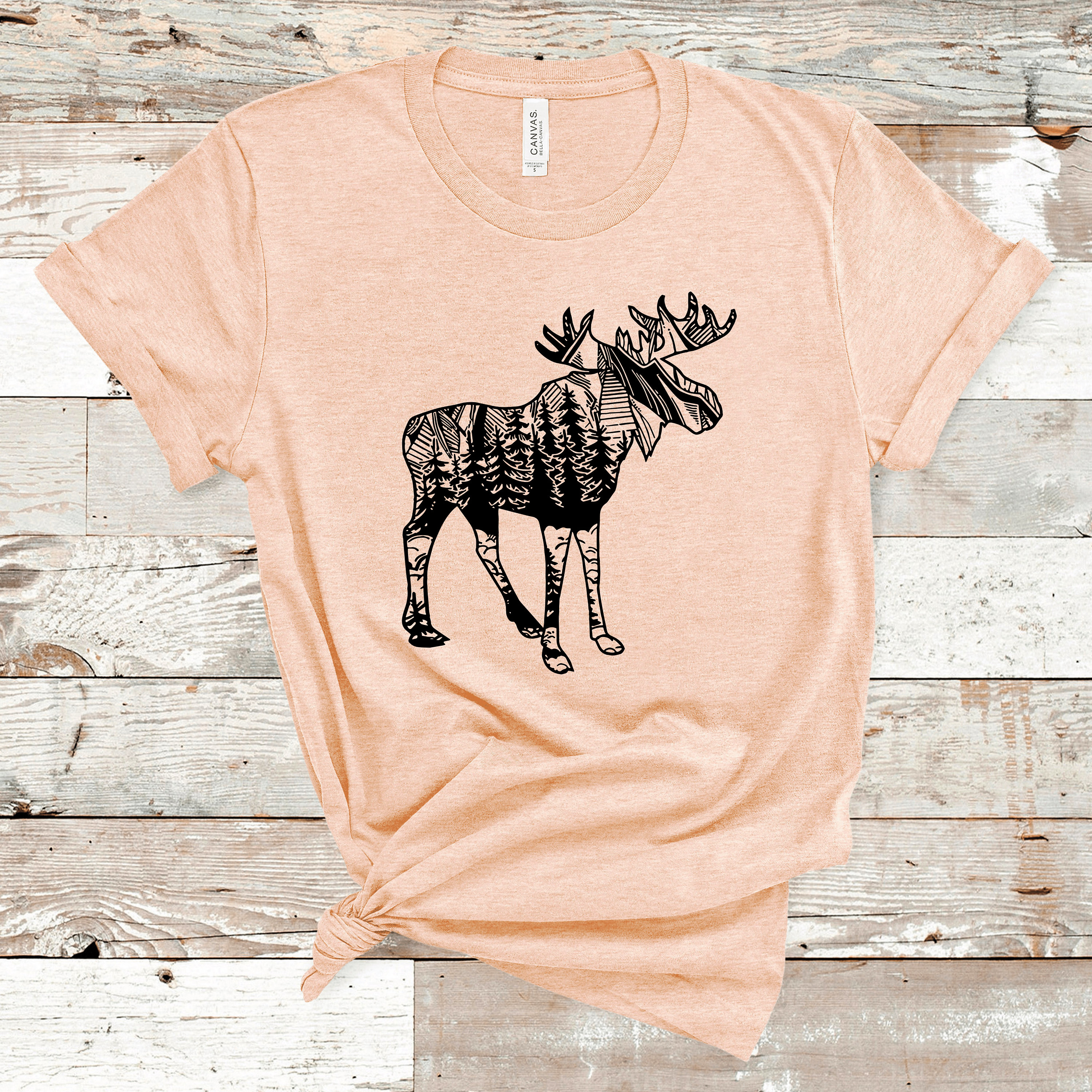 Moose Shirt Wilderness T-Shirt Moose Lovers Nature Tee | Etsy