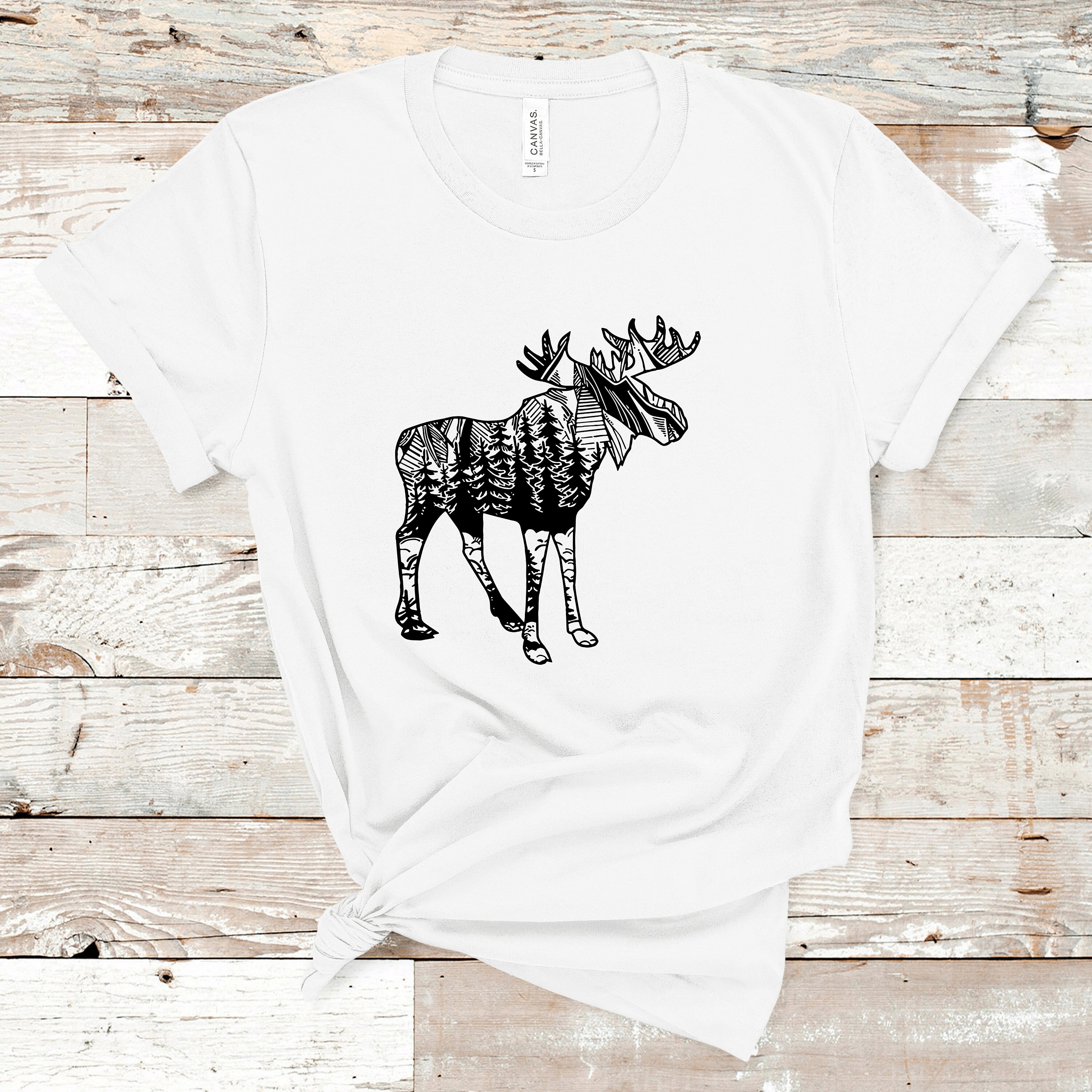 Moose Shirt, Wilderness T-shirt, Moose Lovers, Nature Tee, Moose Lover ...