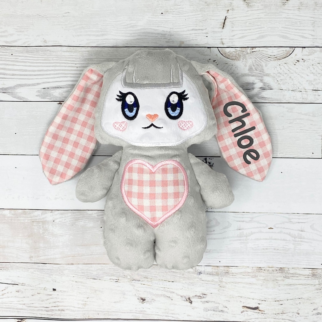 Bunny Rabbit Stuffie, Personalized Bunny, Easter Bunnies Stuffie Doll ...