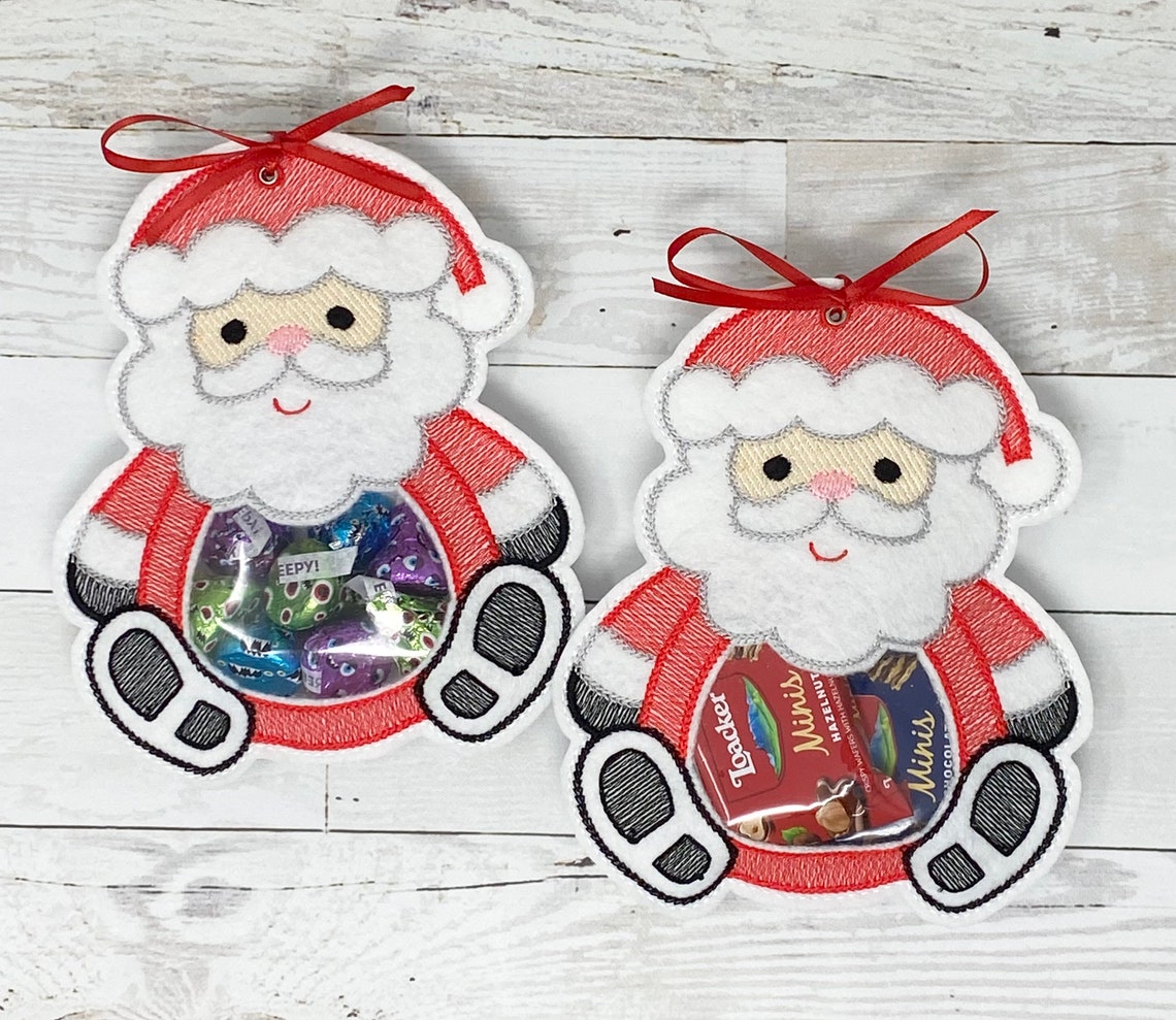 Santa Claus Treat Bag, Santa Treat Bag, Santa Candy Holder, Party ...