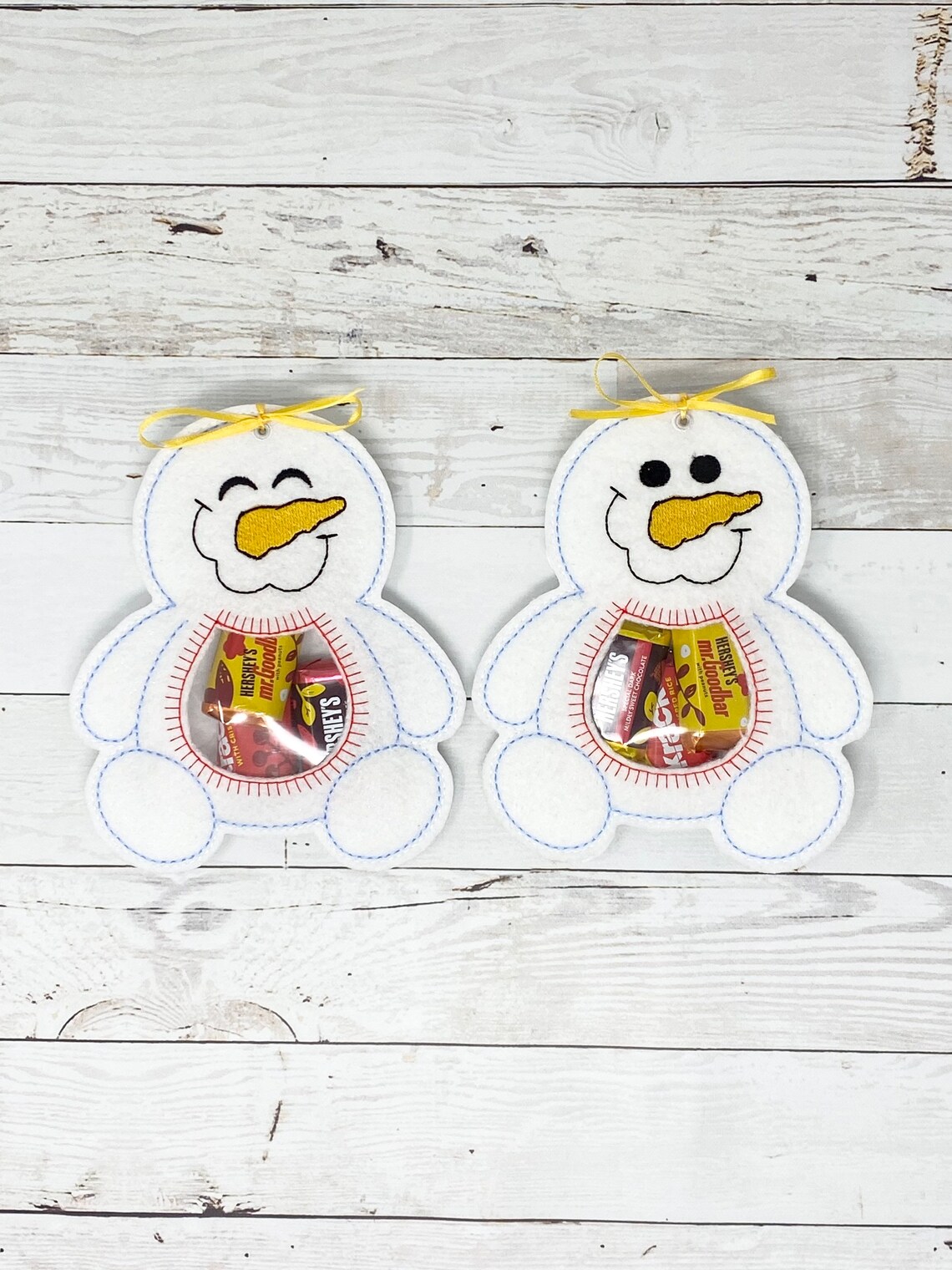 Snowman Treat Bag, Snowlady Treat Bag, Snowman Candy Holder, Party ...